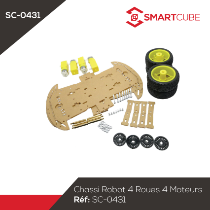 Chassi Robot 4 Roues 4 Moteurs - Luminaires Écologiques | Sustainable ...